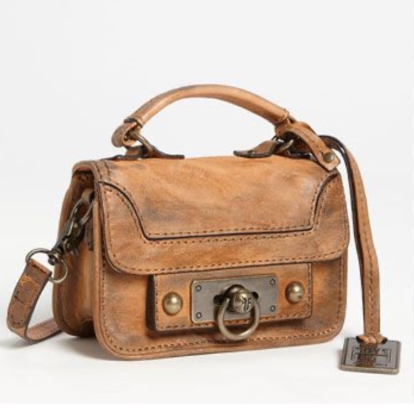 Frye | Bags | Rare Vintage Y2k Frye Cameron Micro Mini Leather Flap ...